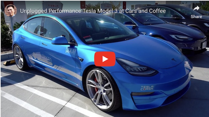 Unplugged Performance Tesla Model 3 at Cars and Coffee - John Chow dot Com